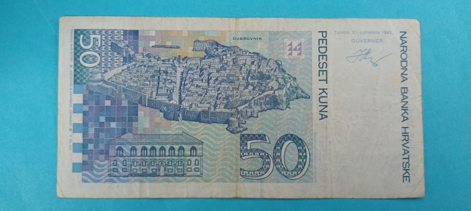 Novčanica 50 kuna 1993 godina