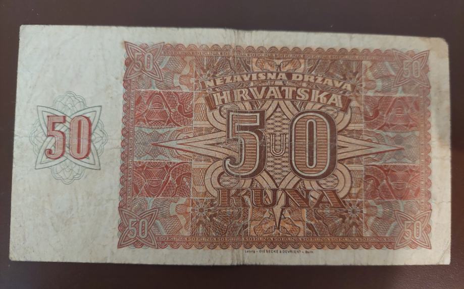 Novčanica 50 kuna NDH 1941.