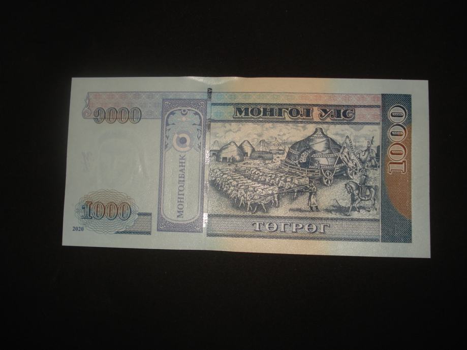 Novčanica Mongolija / Mogolia 1000 tughrik 2020.UNC