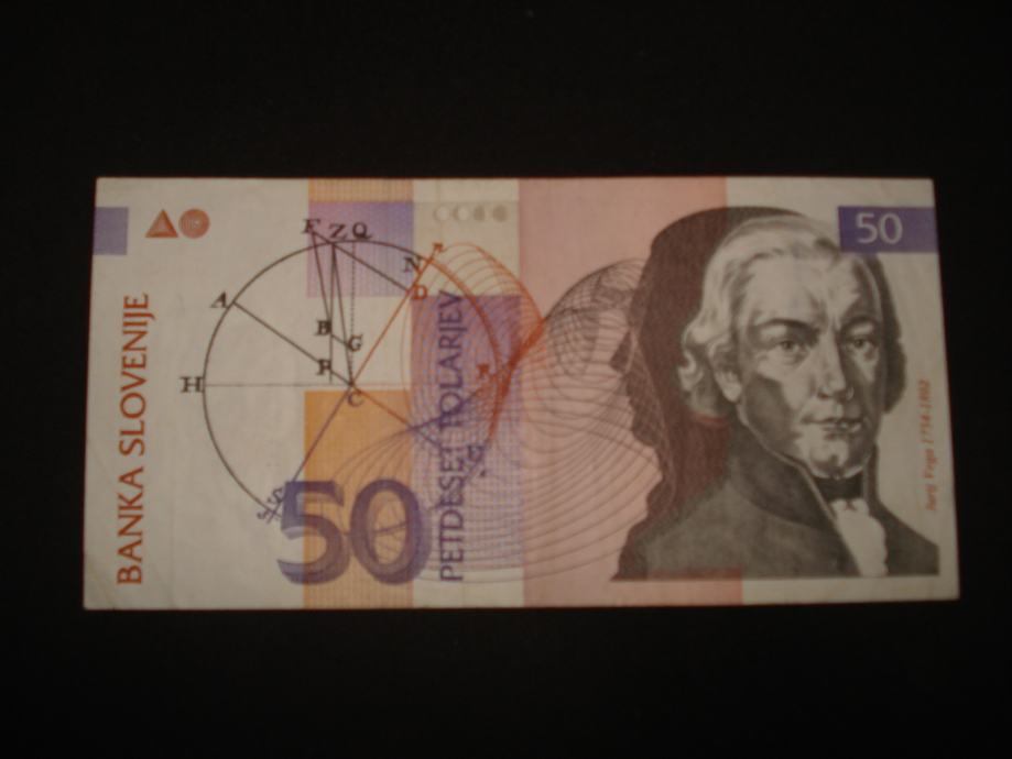 Novčanica Slovenija / Slovenia 50 tolarjev 1992.