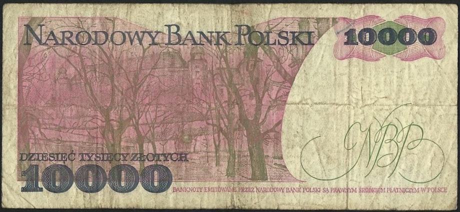 POLJSKA 10 000 ZLOTYCH 1988.