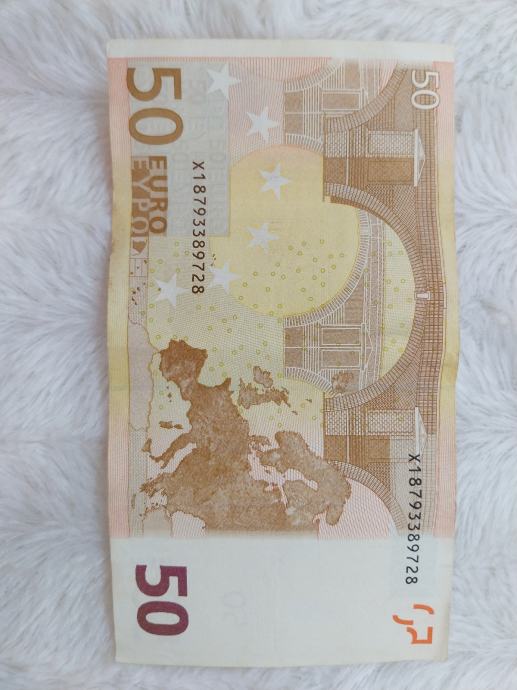 Rijetka novčanica 50 eura 2002