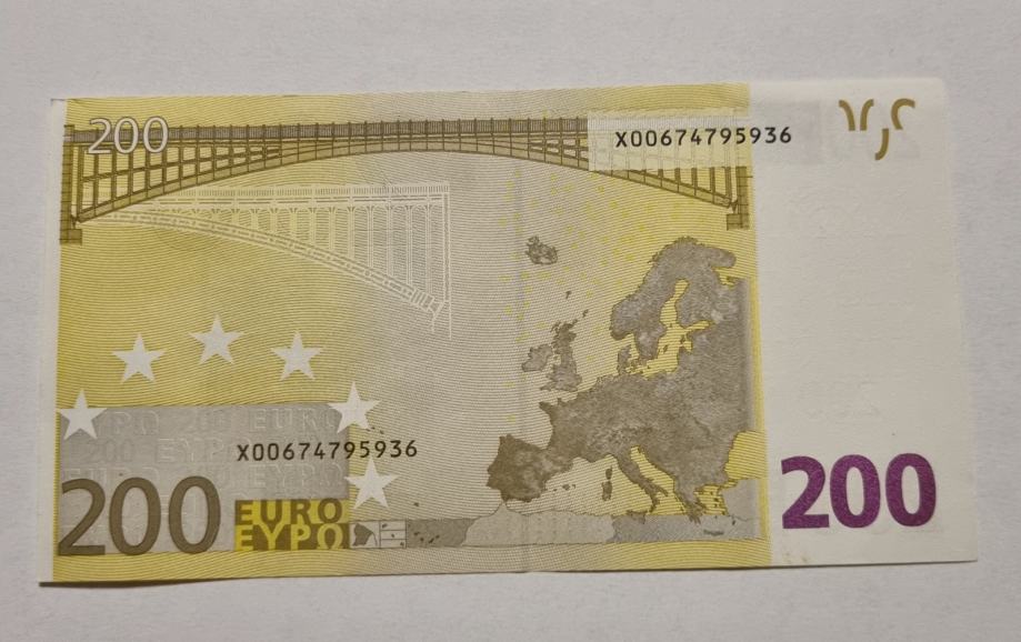 Stara novčanica 200 eura 2002.godine