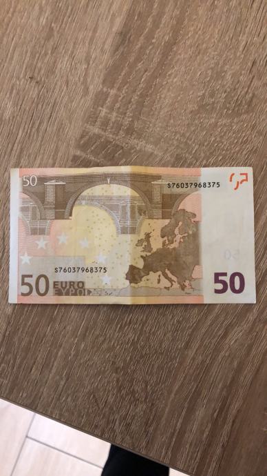 Stara novčanica 50eura iz 2002.godine