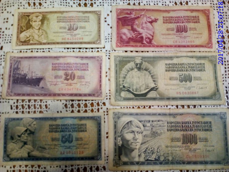 Stare novčanice SFRJ