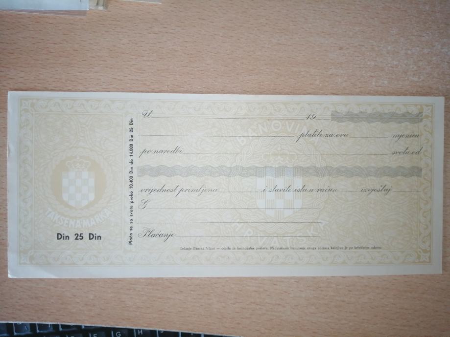 Razni čekovi,mjenice,obveznice