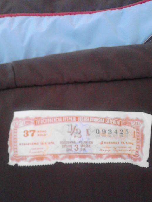 Stari jugoslavenski loto listić