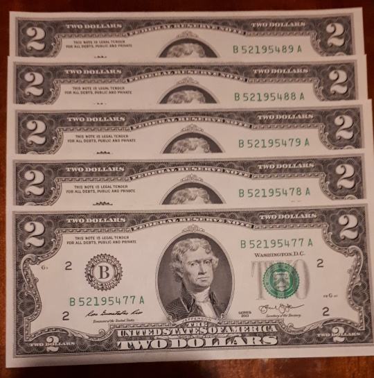 novcanice USA 2 dolara UNC