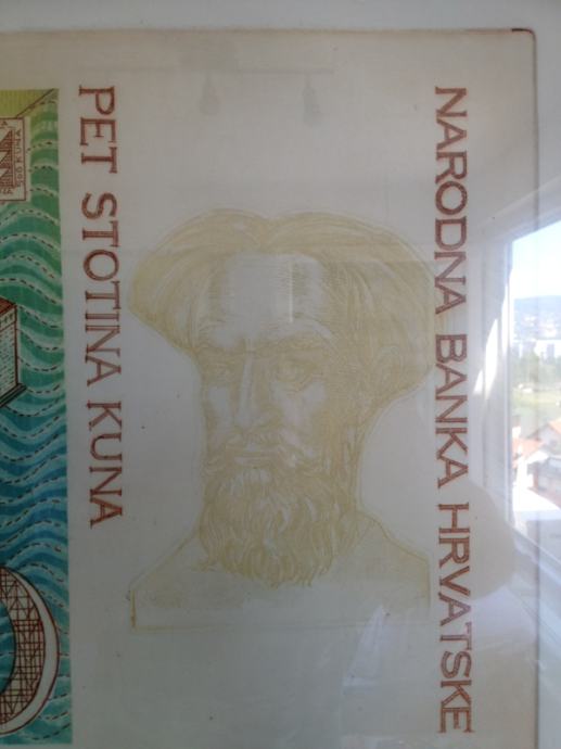 ORGINAL CRTEŽA NOVČANICE OD 500 KUNA,