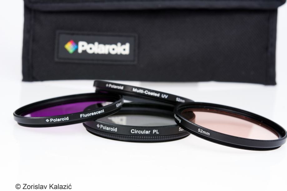 Polaroid set filtara od 4 dijela (UV, CPL, FLD, topli ton) 52 mm