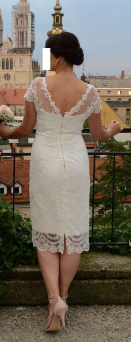 vjenčanica od čipke (ivory boja) s cipelama