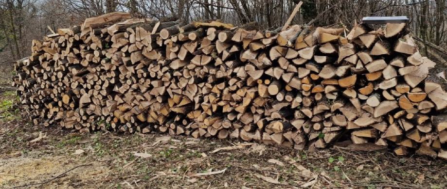 DRVA ZA OGRIJEV -- KALANA HRASTOVINA CJEPANICE DUGE 1 m