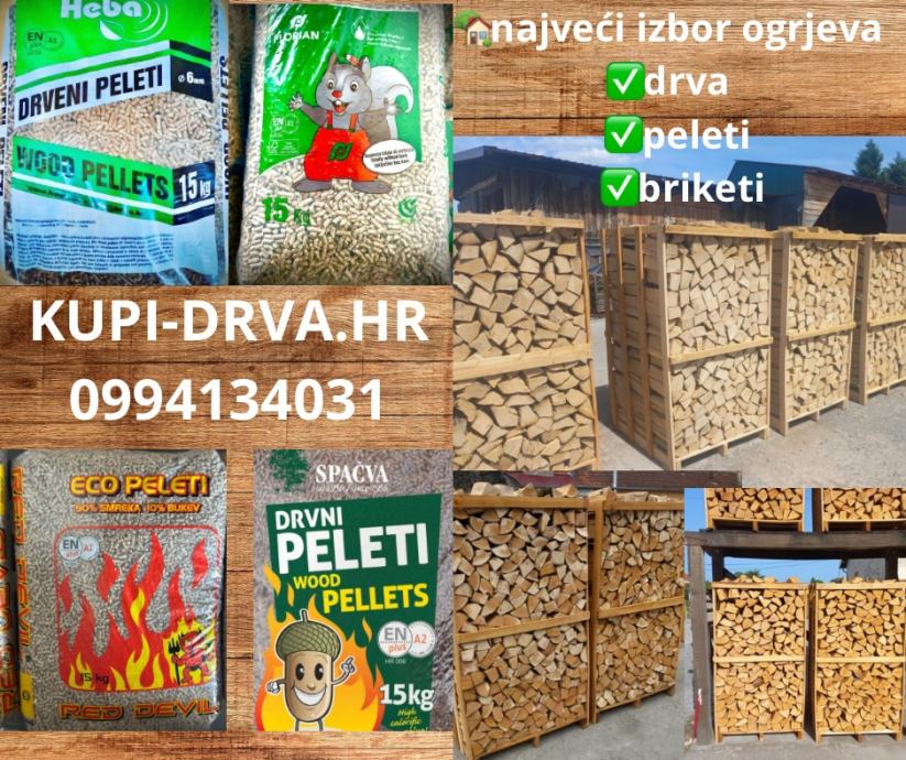 Drva na paleti,cjepanice (1. Klasa) uz brzu dostavu. 25cm/3