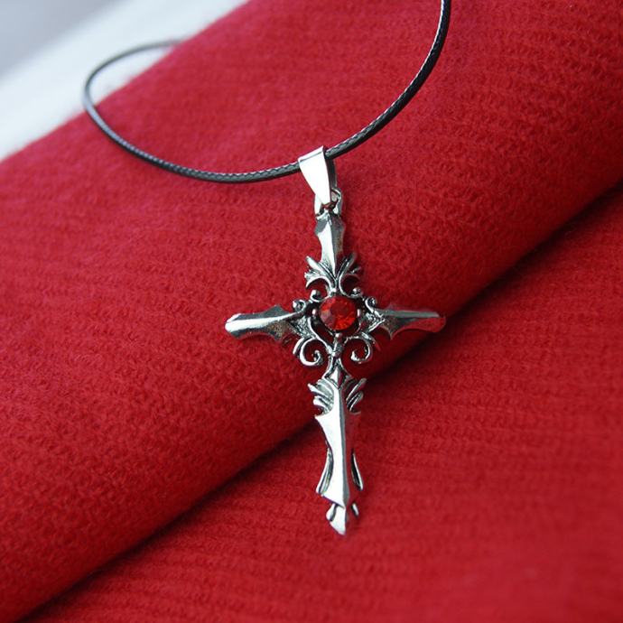 Vampire cross gothic ogrlica