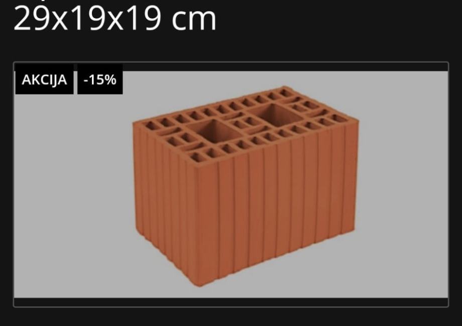 Cigla / Opeka 25x19x19 ili 29x19x19