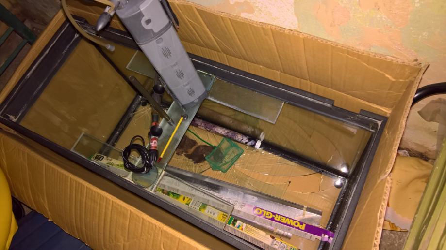 AKVARIJ za ribice, 170 l (100x40x53) + OPREMA