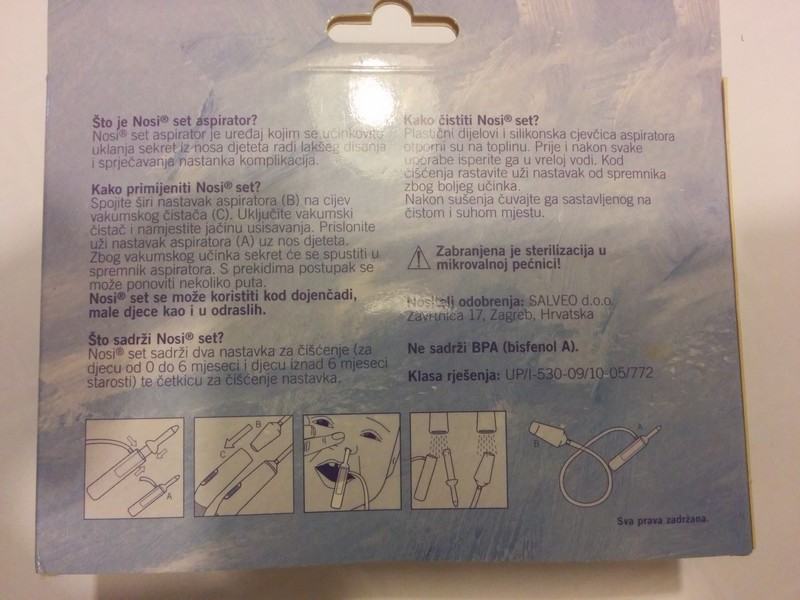 Aspirator za nos - Nosi Set - 50% cijene