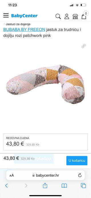 BUBABA BY FREEON Jastuk za trudnice i za dojenje rozi patchwork pink