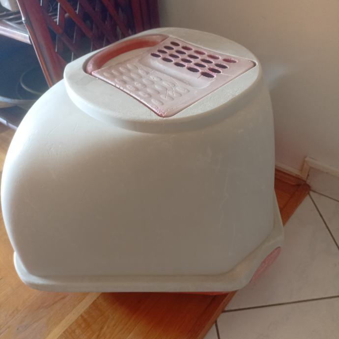 ZATVORENI KUTNI WC ZA MAČKU MACE POSUDA KUĆICA ZA MAČKU WC ILI ODMOR