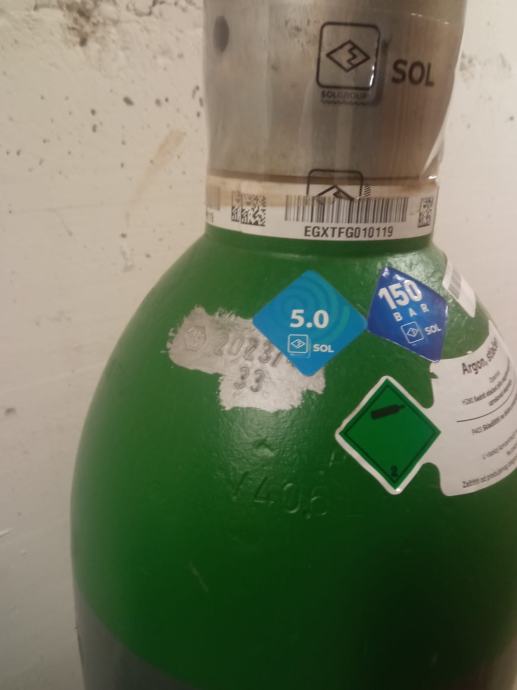 Nove boce Argon plin 150 bar