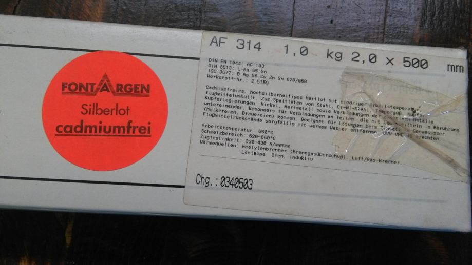 Fontargen AF 314 elektrode 2mm za zavarivanje, srebro, samo 40kn