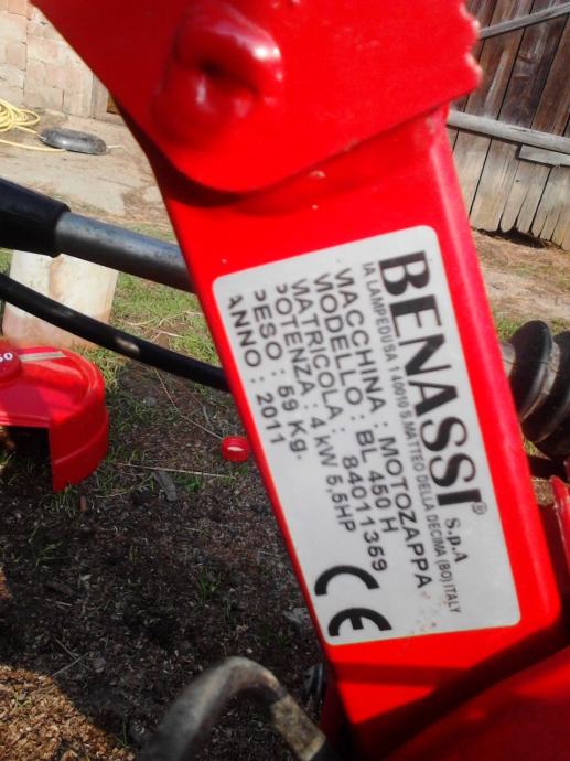 Motorna freza Benassi BL 450 h motor Honda 5,5KS