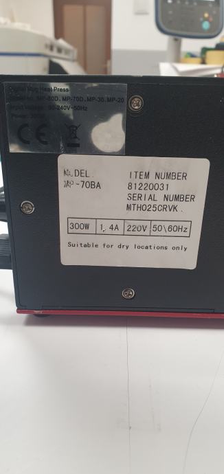 Alat za presanje šalica MP-70BA