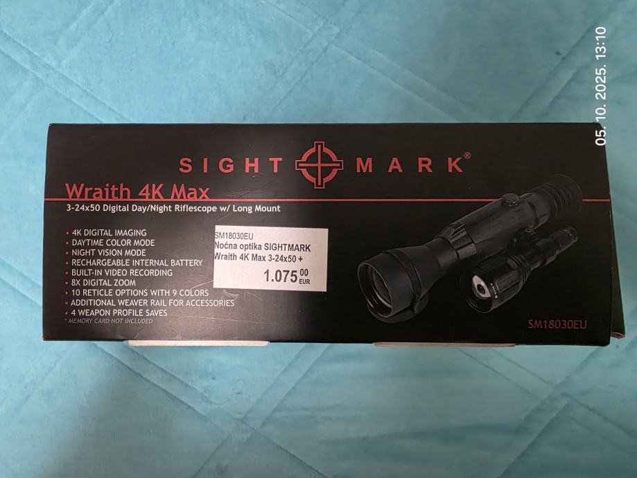 Dnevno Noćna optika SIGHTMARK WRAITH 4K MAX 3-24×50+