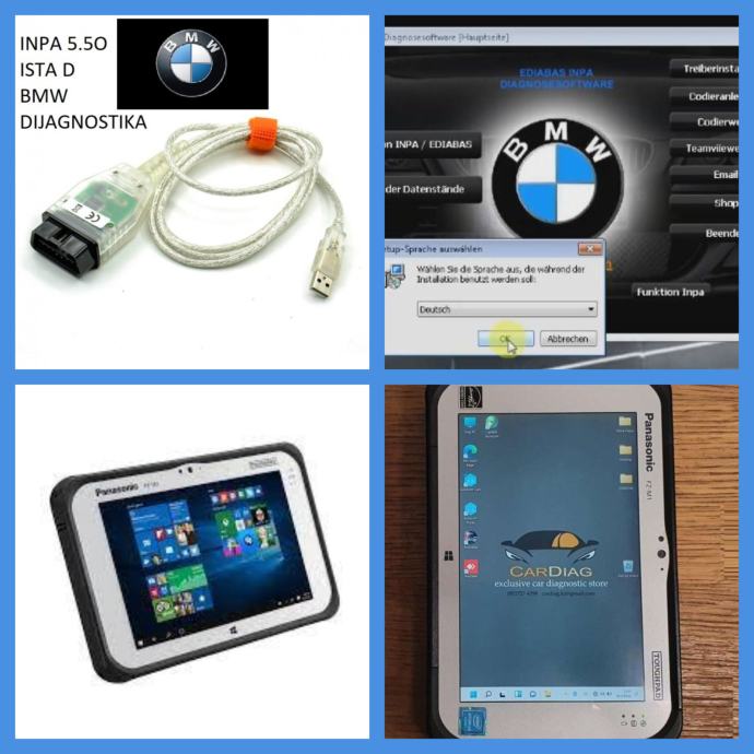 BMW DIJAGNOSTIKA INPA 5.50 + Panasonic Tablet Spremno za rad