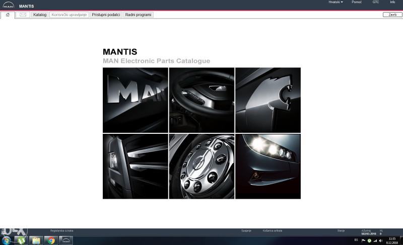 MAN Mantis 2019 Elektronski katalog dijelova na Hrvatskom Jeziku