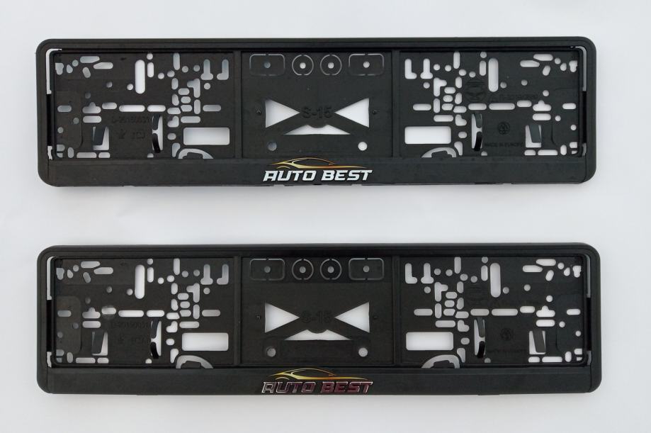 Plastični okviri za tablice, par = 2 EUR