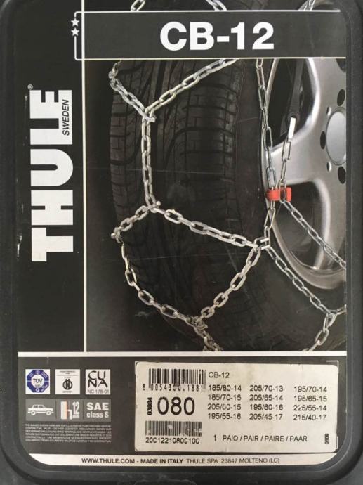 Thule lanci za snijeg 080 CB-12 NOVI / zimski lanci / 195 65 15 i drug