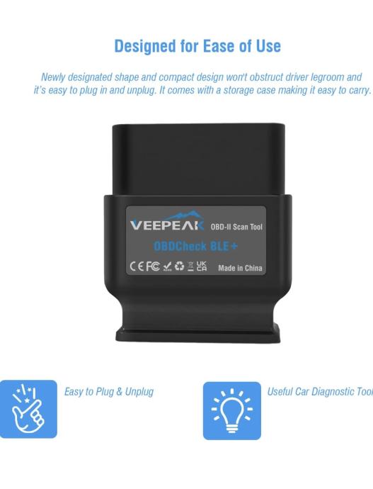 Veepeak Obd Check Ble Bluetooth 4 0 Obd2 Skener Za Ios And Android