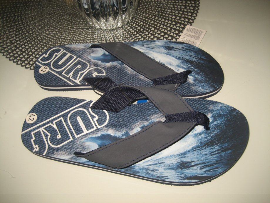 PLAVE PAPUČE - JAPANKE BR. 42 NOVO