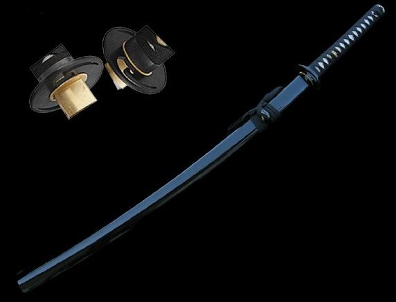 Katana black YinYang 1045 sablja mač jaianski samuraj