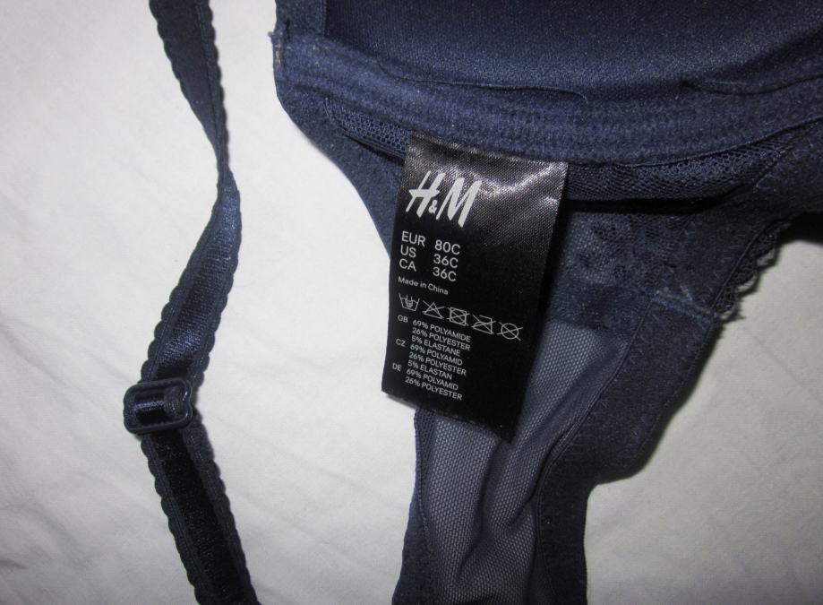 Tamnoplavi push up grudnjak H&M
