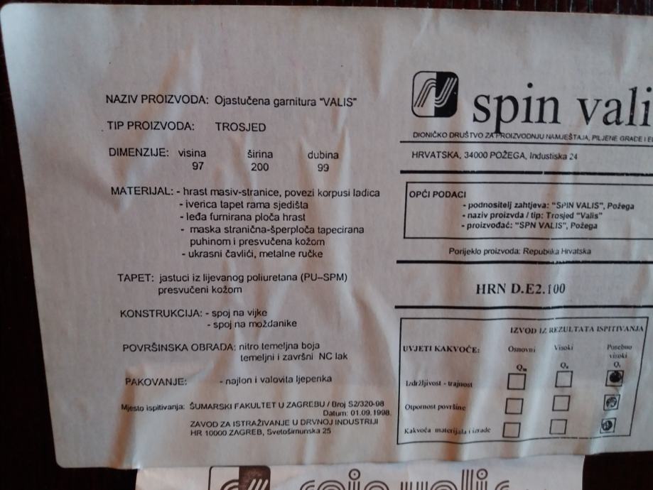 AKCIJA-SPIN VALIS GARNITURA (TROSJED I 2 FOTELJE)