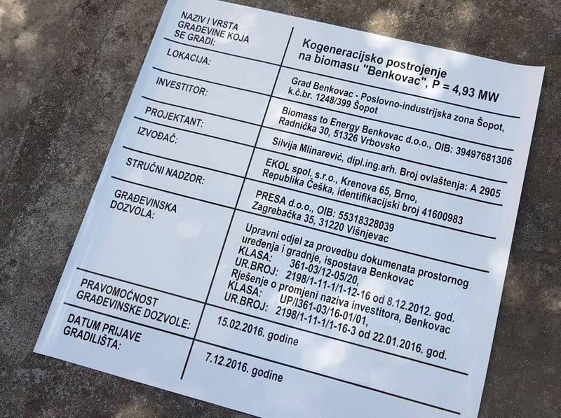 GRAĐEVINSKA TABLA - PLOČA ZA GRADILIŠTE