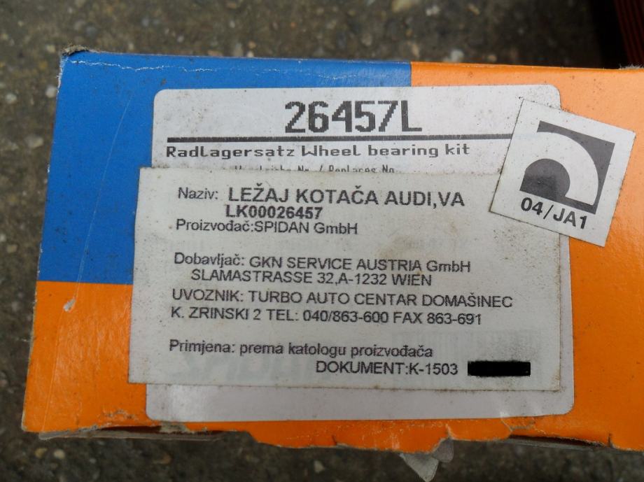 lageri prvi i zadnji za golf 3