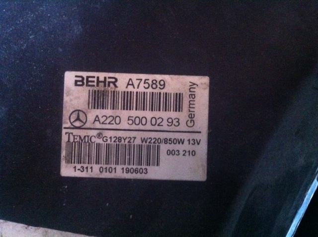 MERCEDES GL-KLASSE X164 A1645000393 A2205000293 VENTILATOR