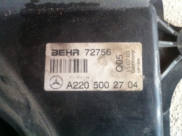 MERCEDES GL-KLASSE X164 A1645000393 A2205000293 VENTILATOR
