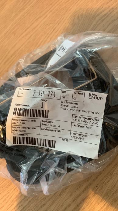 NEW BMW I3 I01 CHARGING SOCKET TRIM COVER 51177335773 OEM
