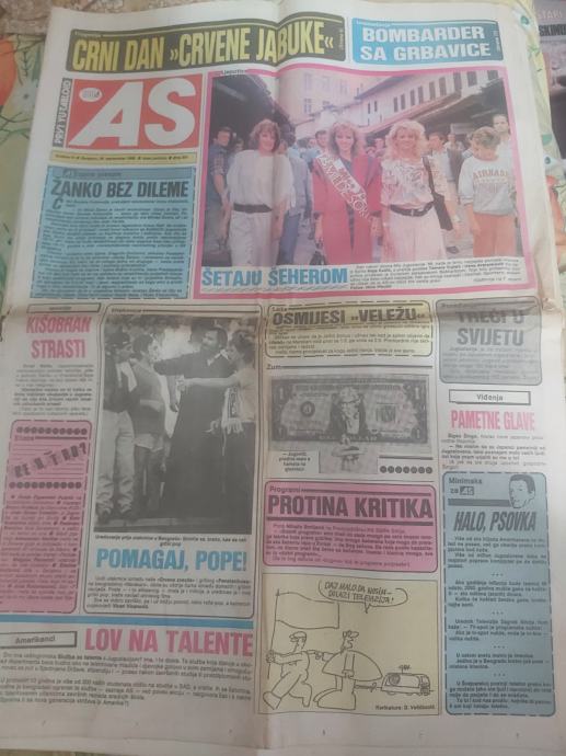 AS NOVINE BROJ 301 1986 GODINA STORY CRVENA JABUKA