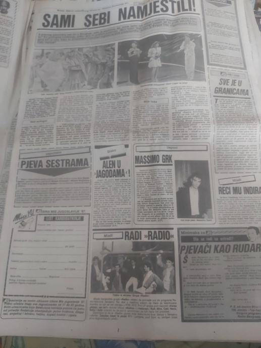 AS NOVINE BROJ 334 1987 GODINA STORY MASIMO SAVIC ENA BEGOVIC RIJETKO