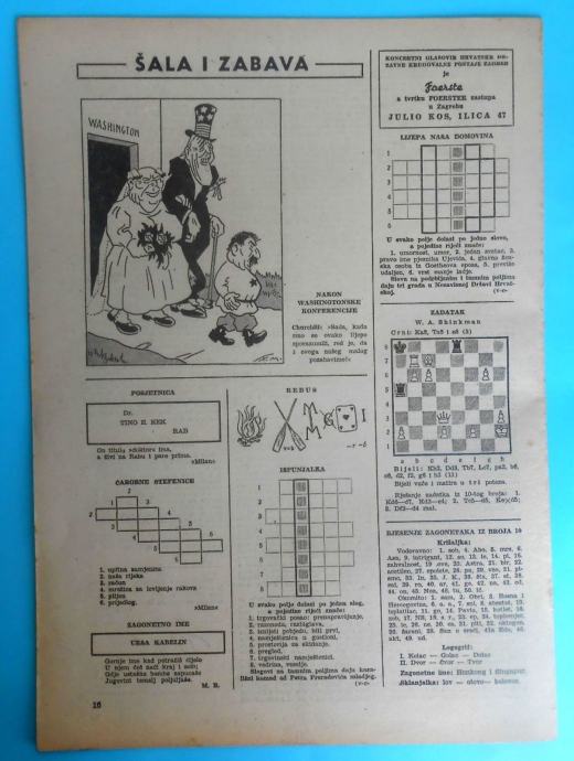 HRVATSKI KRUGOVAL (1942) Poglavnik Dr. Ante Pavelić na naslovnici NDH