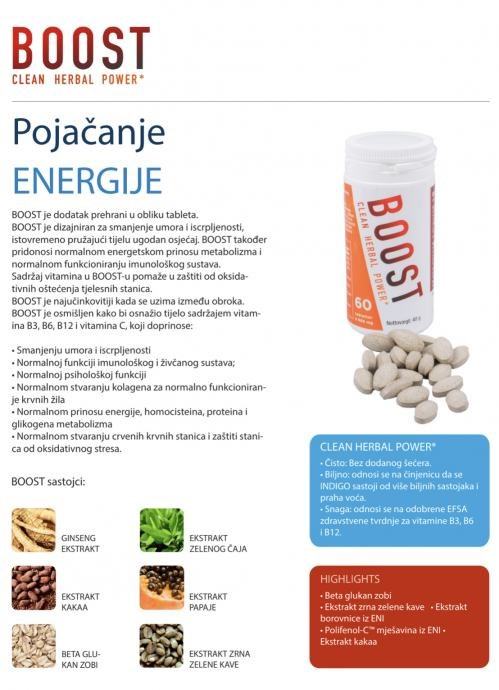 BOOST tablete - dodatak prehrani na prirodnoj bazi - rasprodaja!!