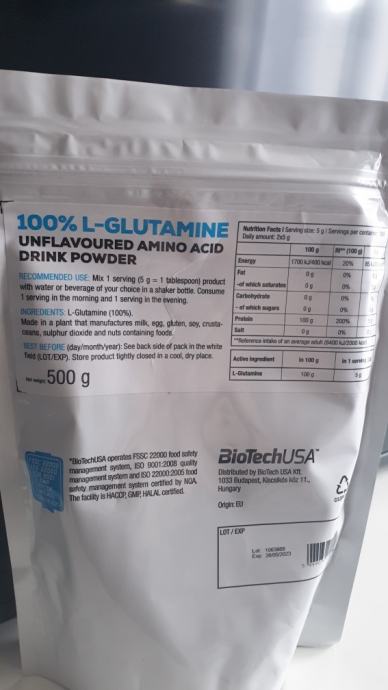 PROTEIN.BUZZ 100% Glutamine POVOLJNO