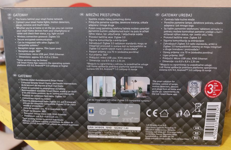 SILVERCREST SMART HOME GATEWAY MREŽNI PRISTUPNIK