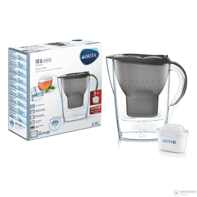 BRITA MARELLA MEMO MX, vrč za filtraciju vode ( 2,4 litre ), GRAPHIT,