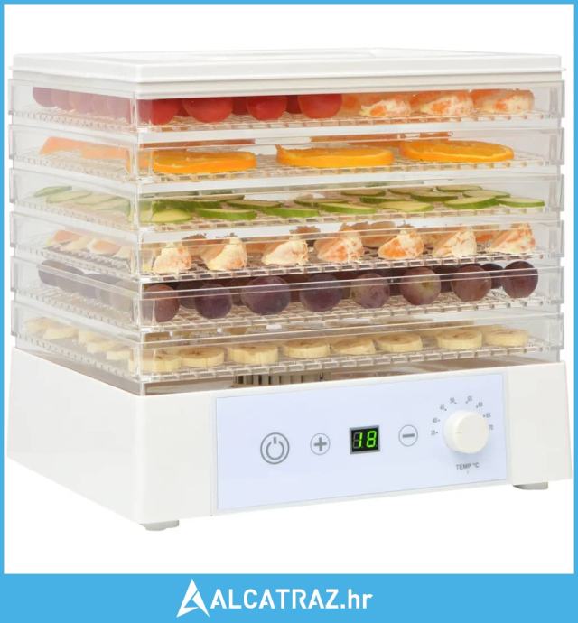 Dehidrator za Hranu s 6 ladica 250 W Bijeli - NOVO
